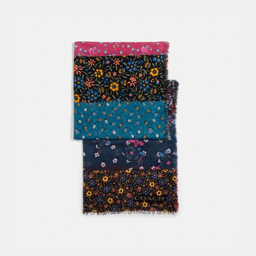 COACH® | Mixed Floral Print Oblong Scarf