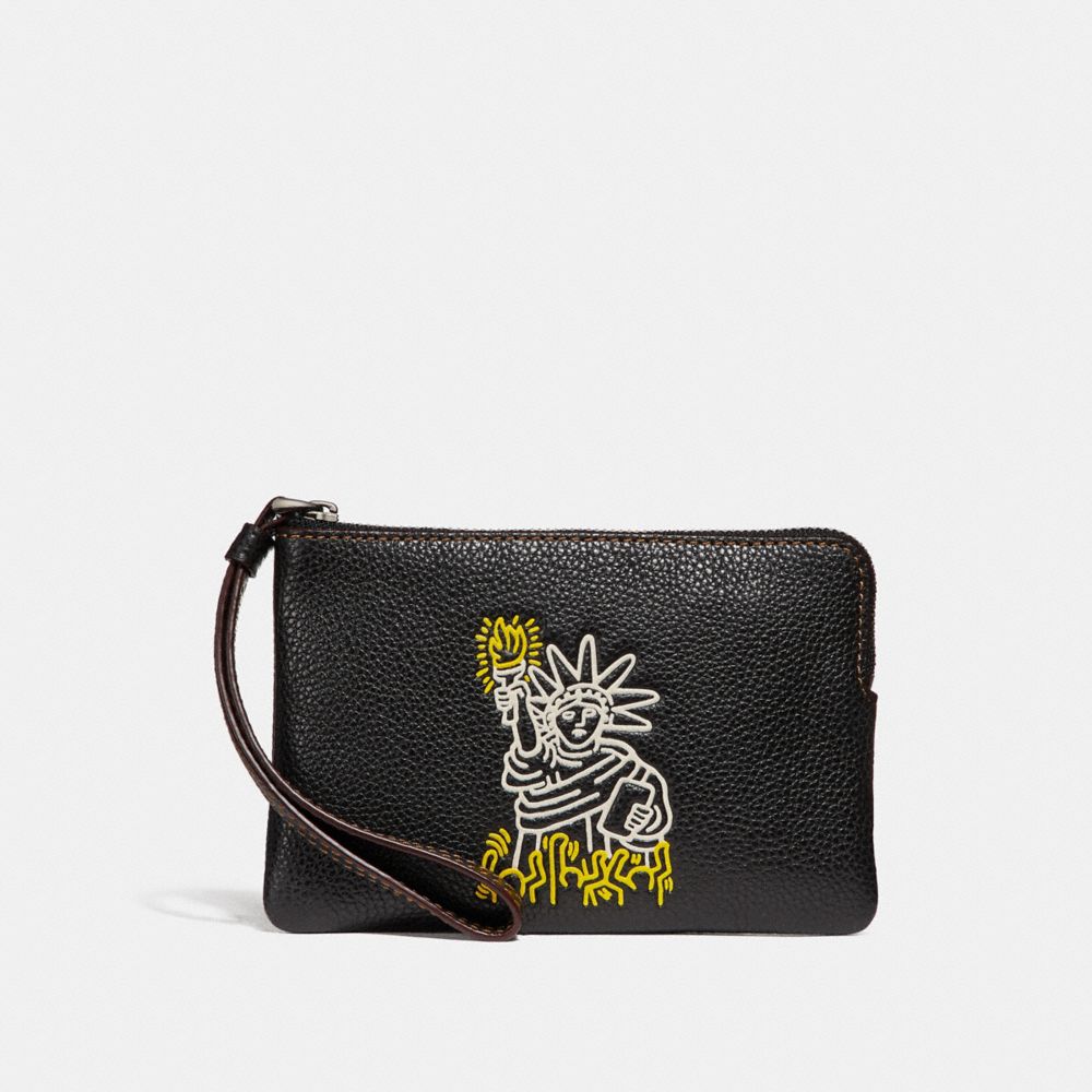 COACH® | Complimentary Coach X Keith Haring Corner Zip Wristlet