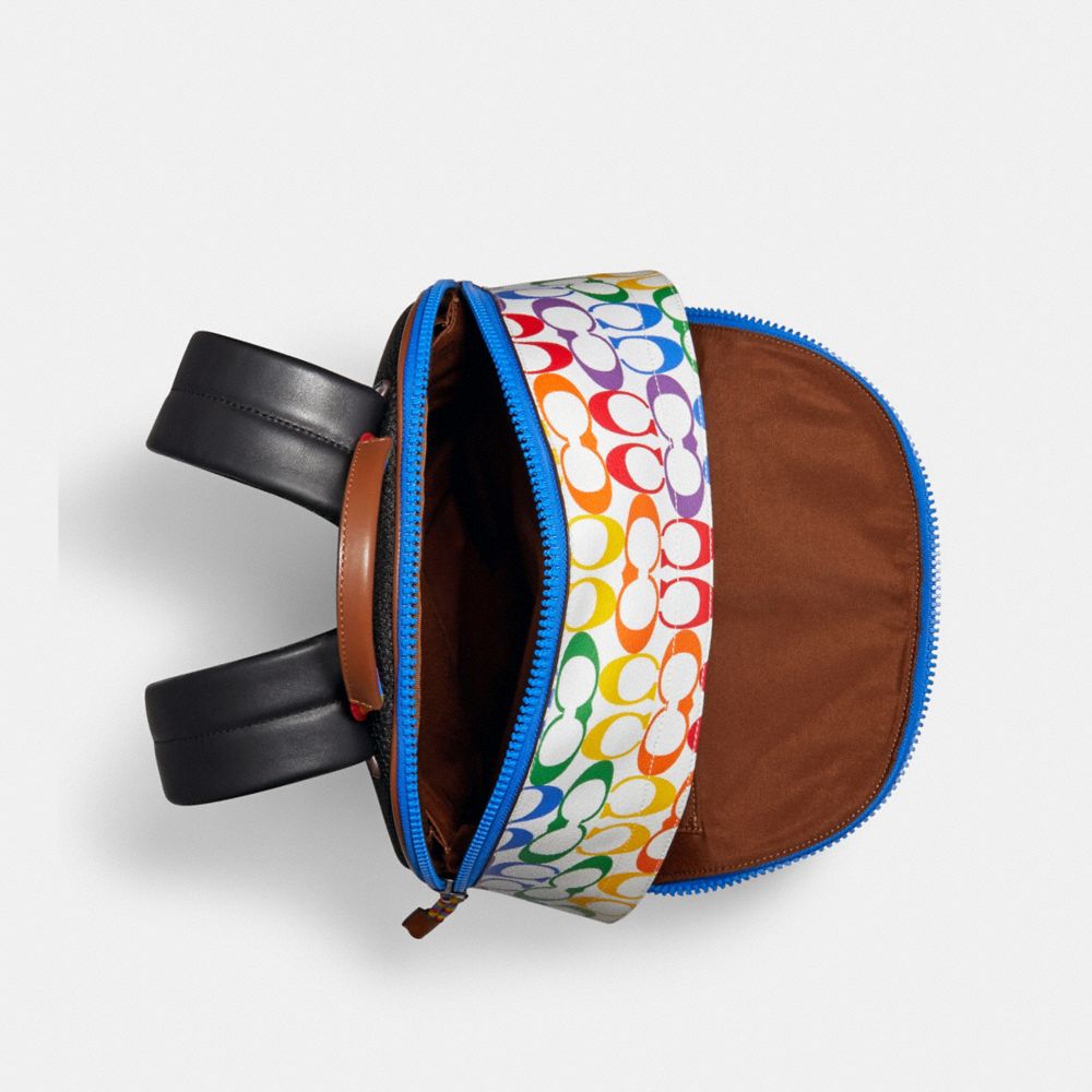 COACH® Outlet | West Backpack In Rainbow Signature Canvas