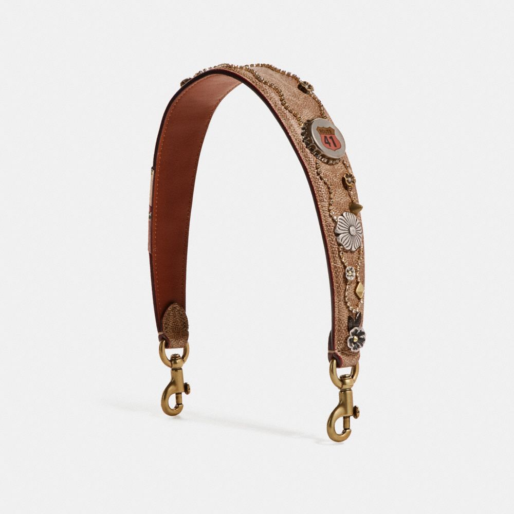 COACH® | Novelty Strap In Signature Canvas With Embellishment