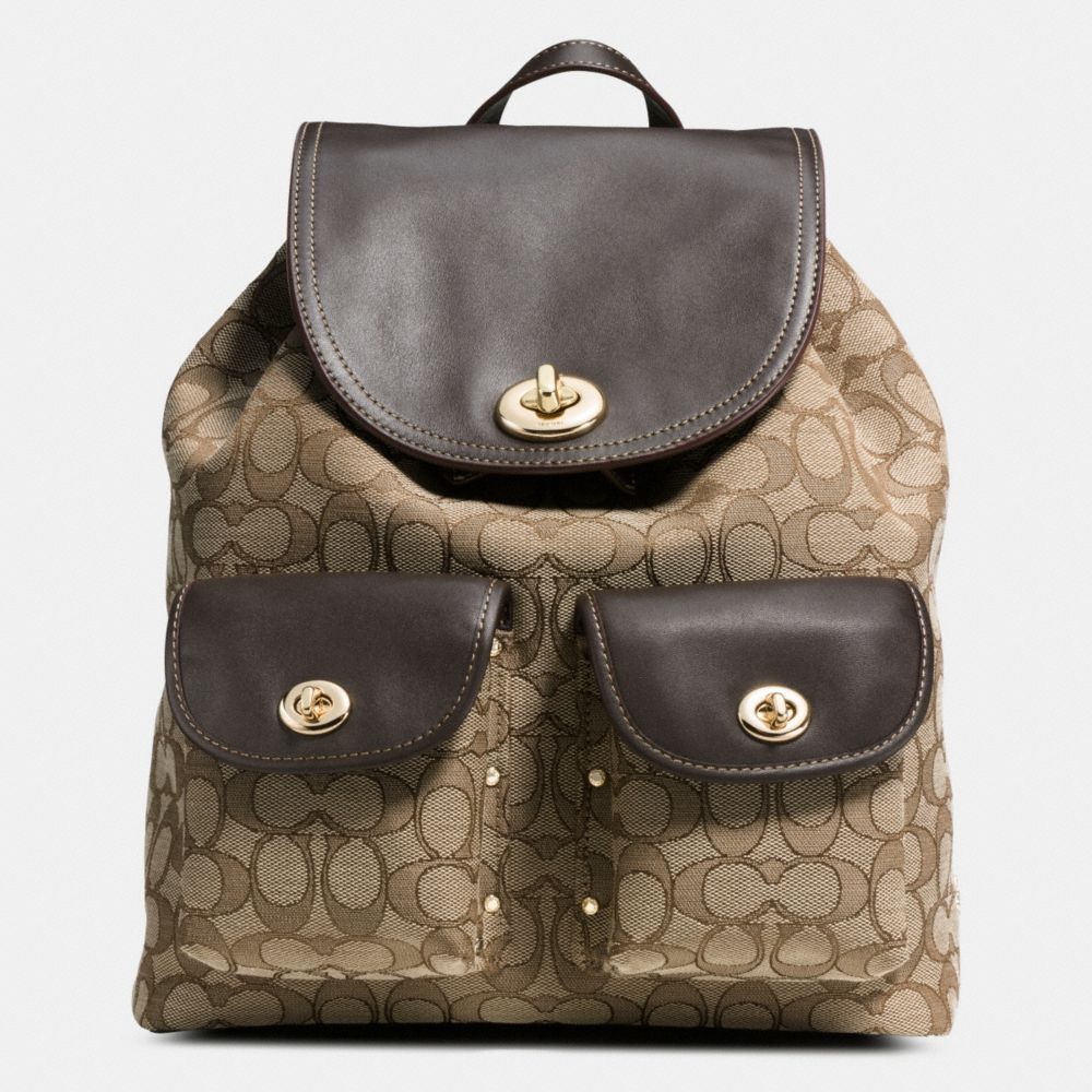 COACH® | Turnlock Rucksack In Signature Jacquard | COACH®