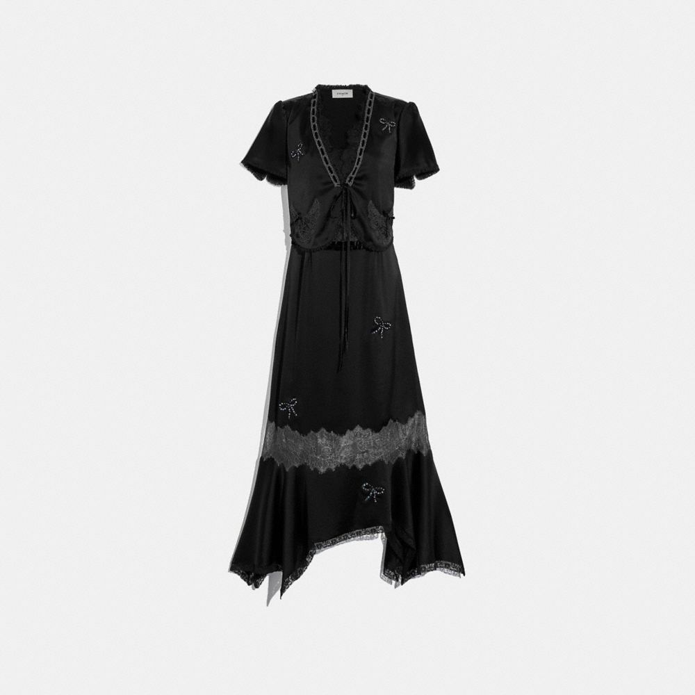 COACH®: Lace Trim Dress