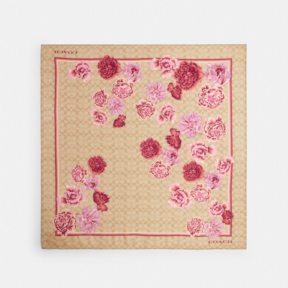 COACH® Outlet | Signature Kaffe Fassett Print Oversized Square Scarf