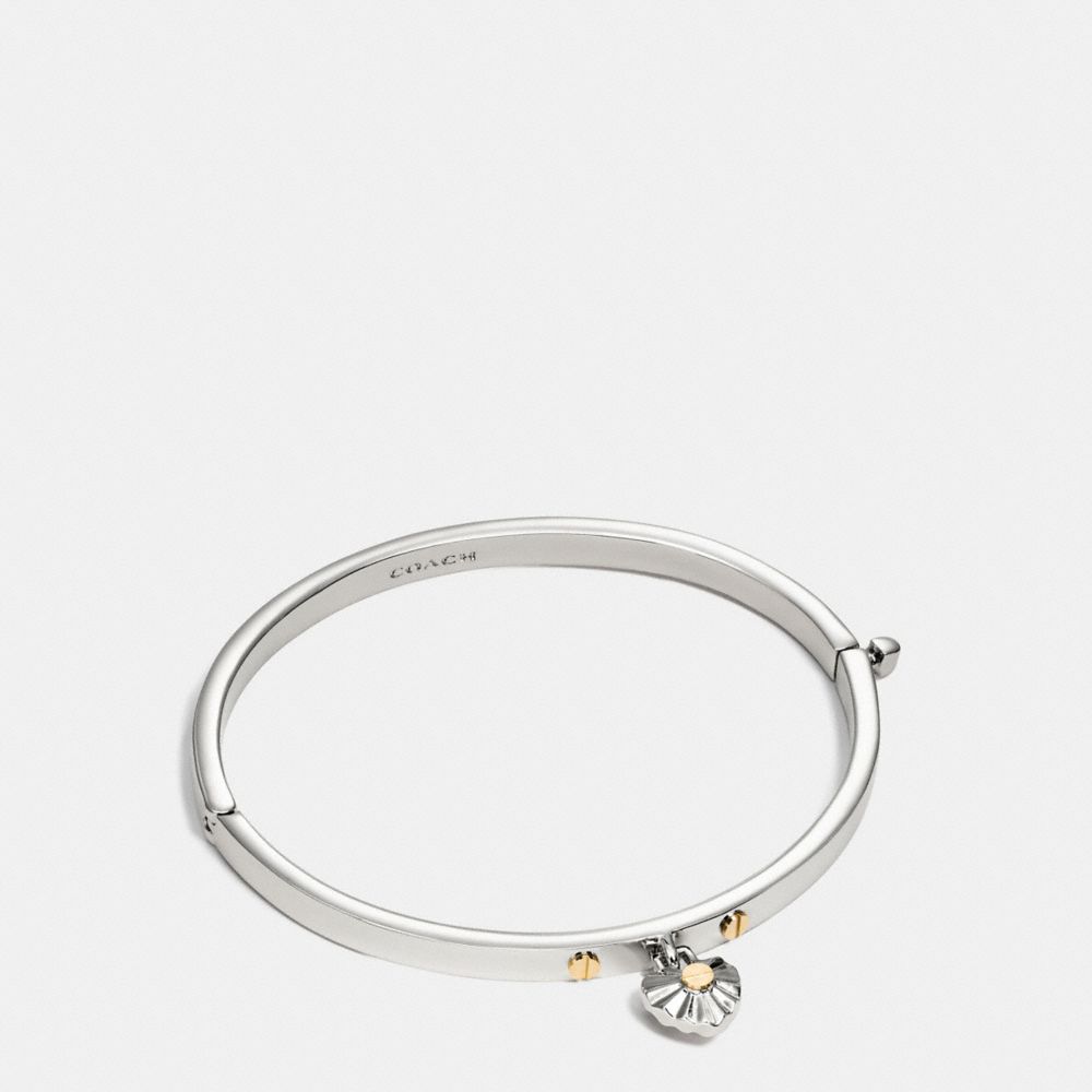 Daisy Rivet Heart Hinged Bangle | COACH®