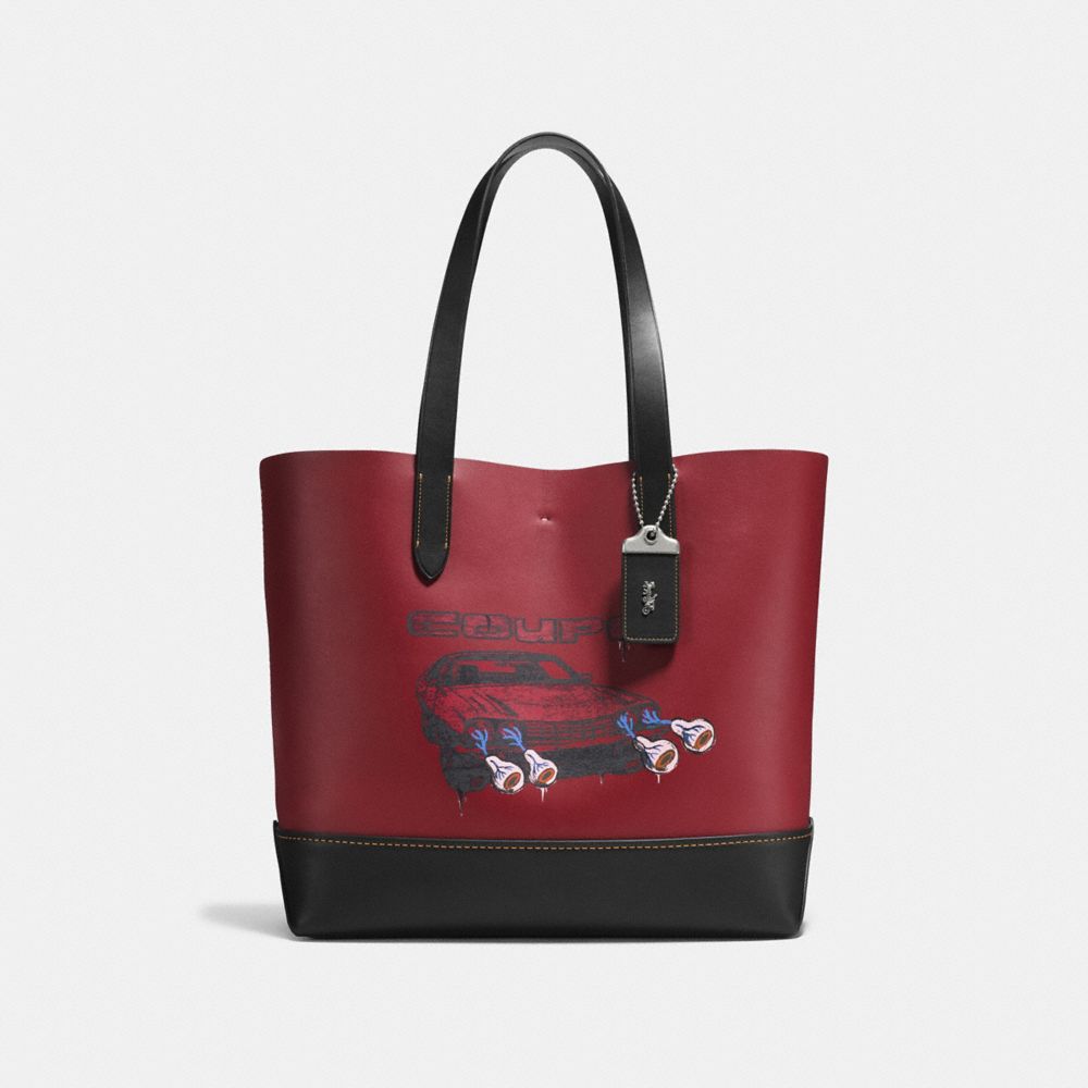 COACH®: Gotham Tote In Glove Calf Leather With Wild Car Print