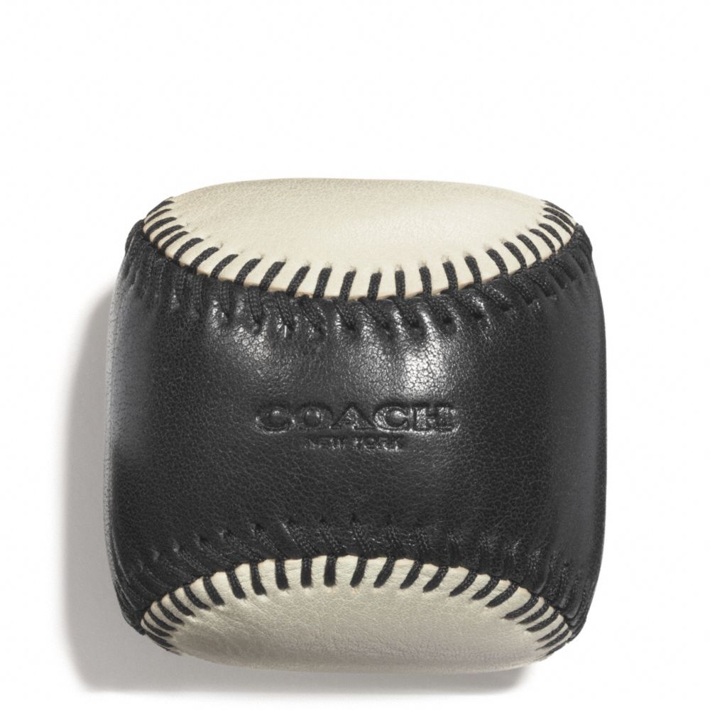 COACH®: Colorblock Leather Baseball Paperweight