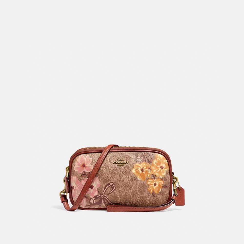 COACH® Outlet | Sadie Crossbody Clutch In Signature Canvas With Prairie ...