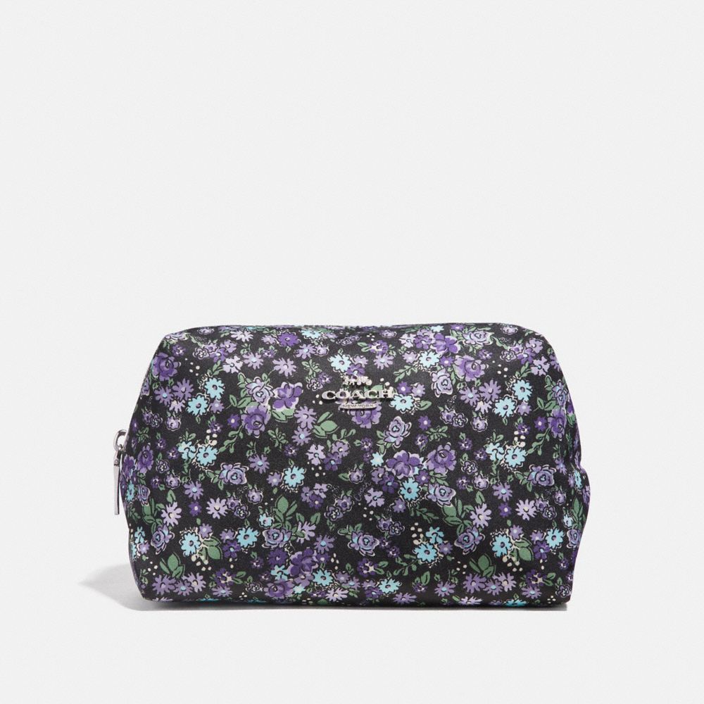 Coach® Gb Large Boxy Cosmetic Case With Posey Cluster Print