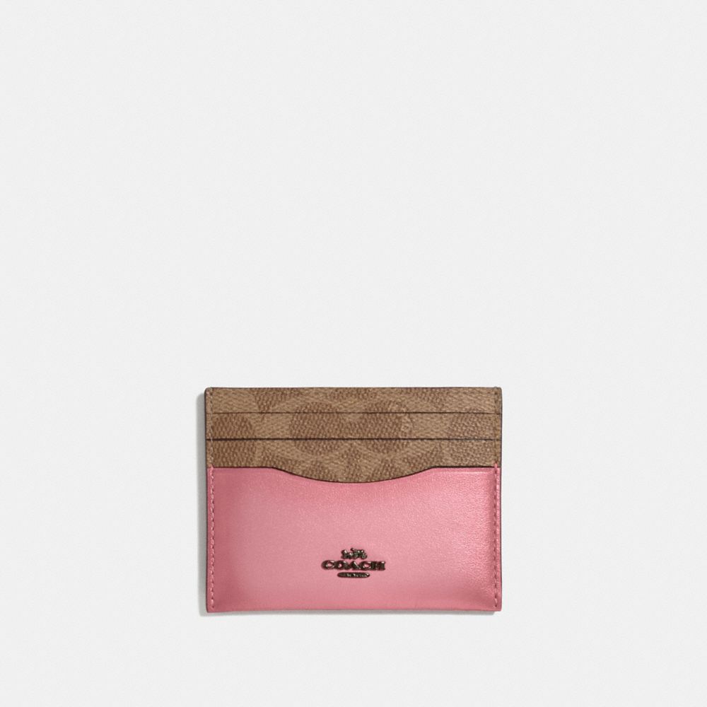 COACH®: Card Case In Colorblock Signature Canvas
