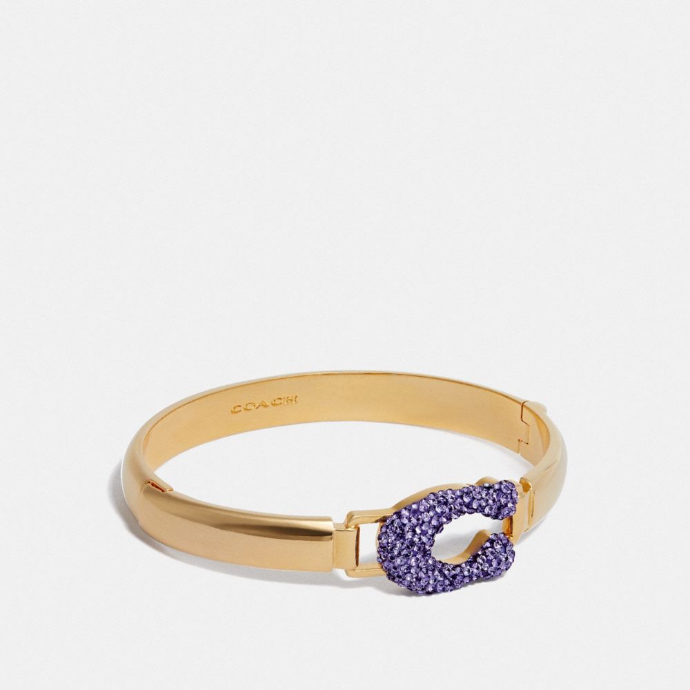 Crystal Signature Sculpted Bangle | COACH®