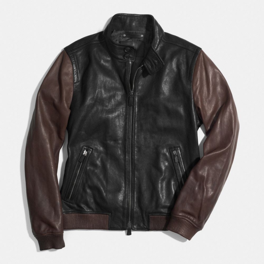 Colorblock Leather Barracuda Jacket | COACH®