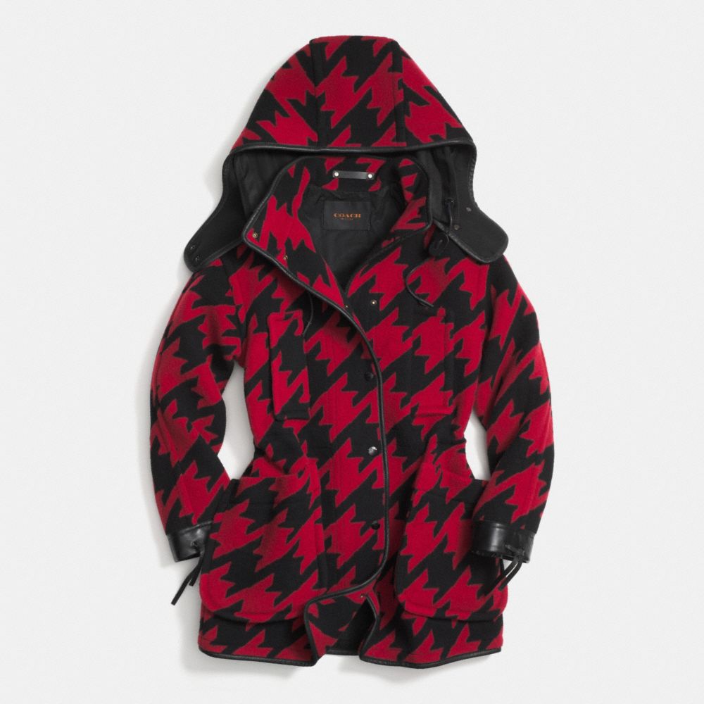 Wool Houndstooth Parka | COACH®