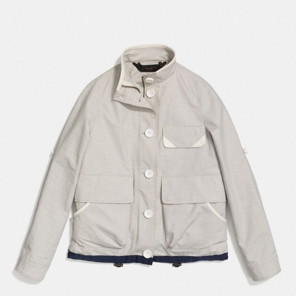 Striped Cropped Mini Parka | COACH®