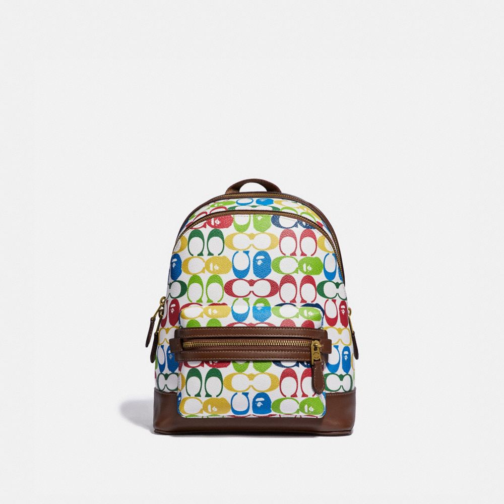 Bape X Coach Academy Backpack 23 In Signature Canvas With Ape Head | COACH®