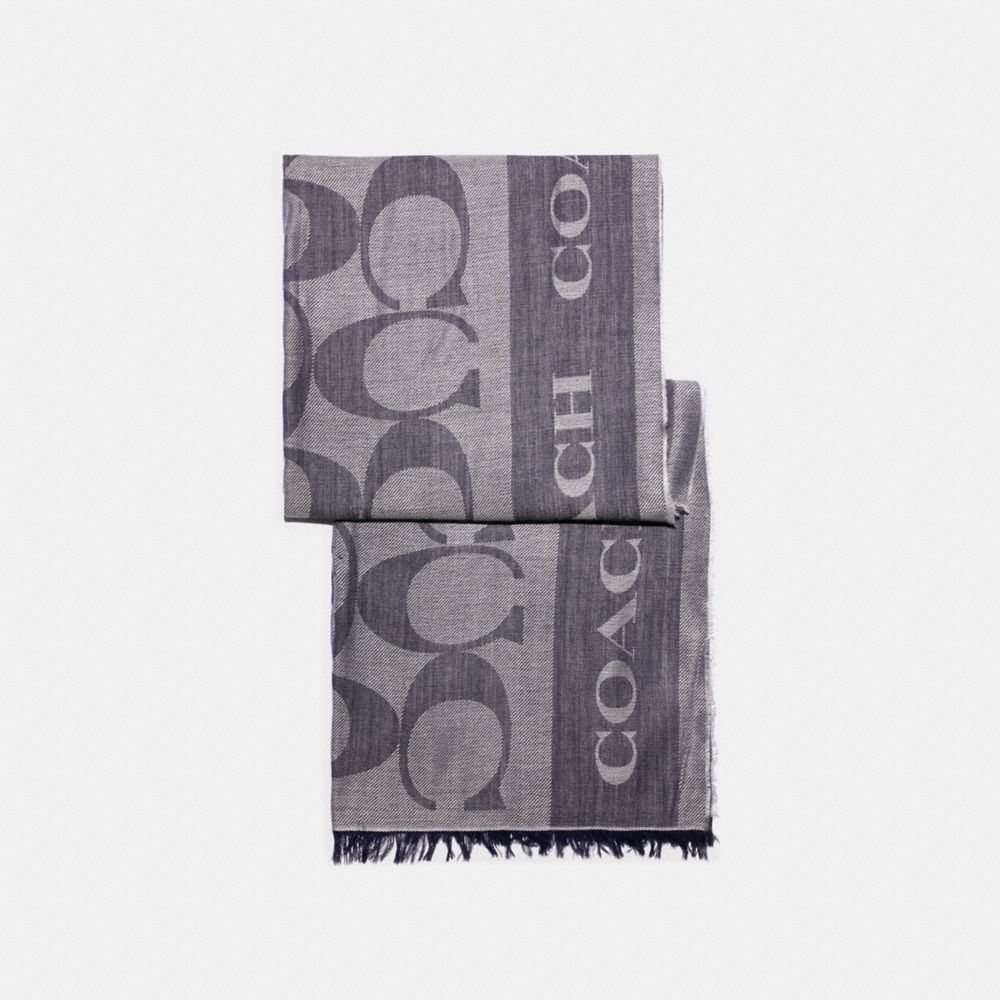 COACH® Outlet | Signature Coach Border Shawl