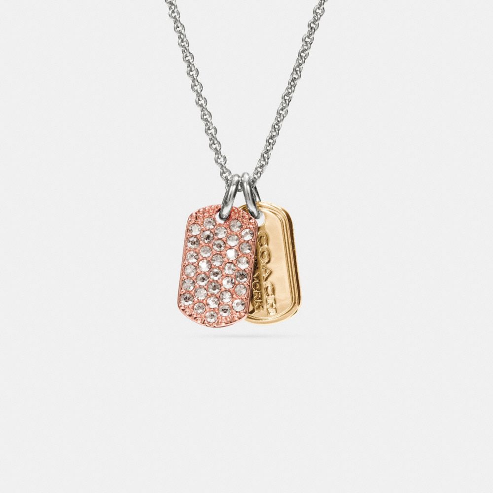 COACH® | COACH®: Pave Mixed Tags Necklace