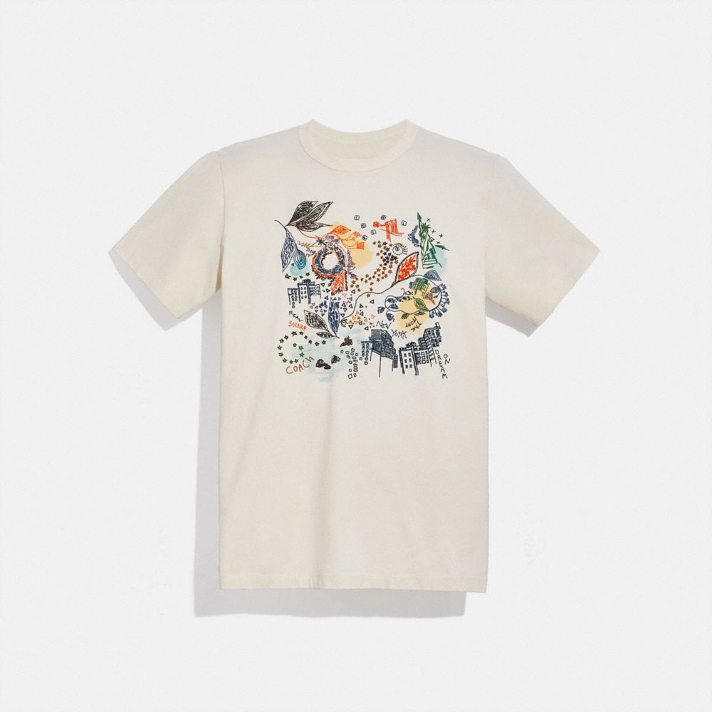 COACH®: Doodle Dream T Shirt In Organic Cotton