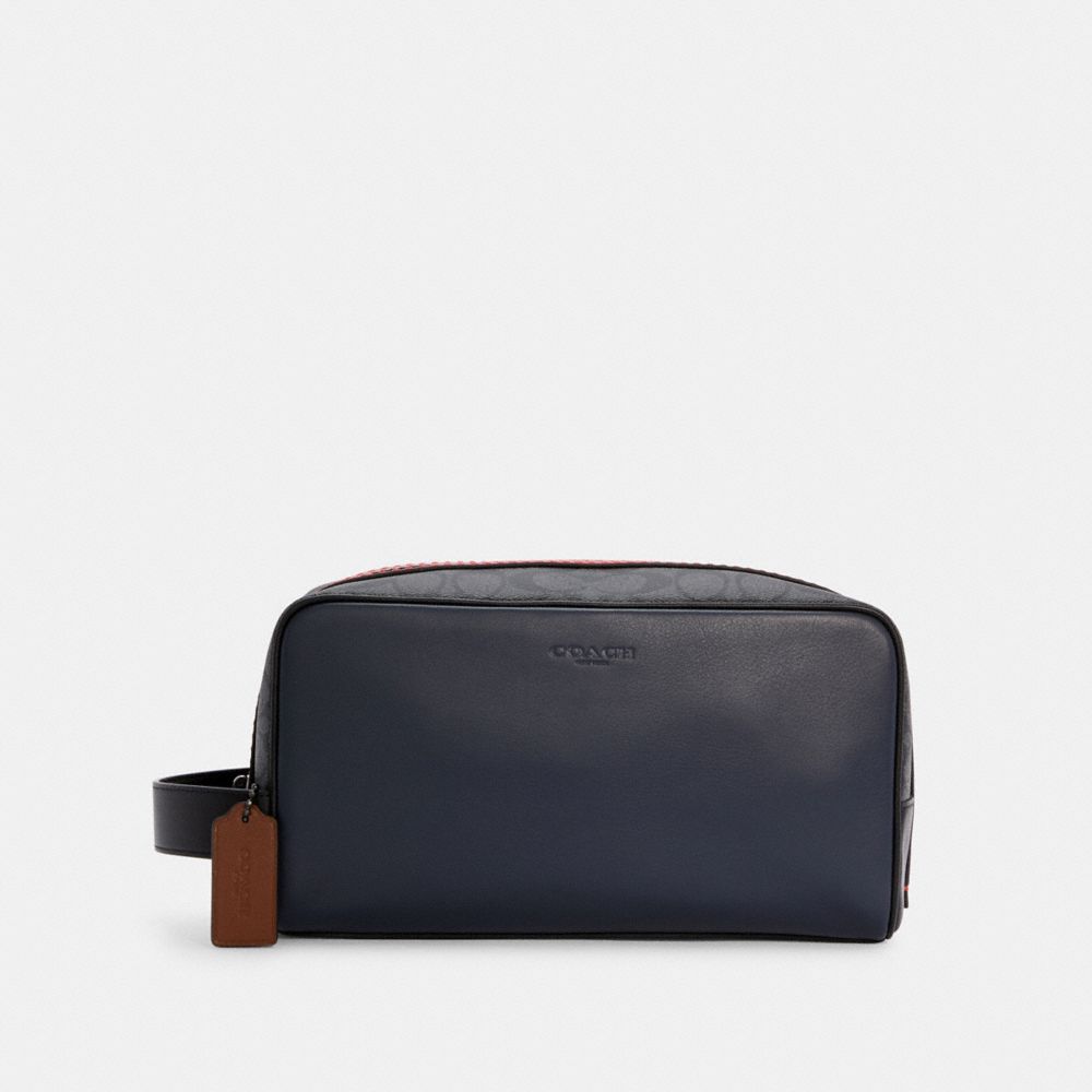COACH® Outlet | Large Travel Kit In Colorblock Signature Canvas