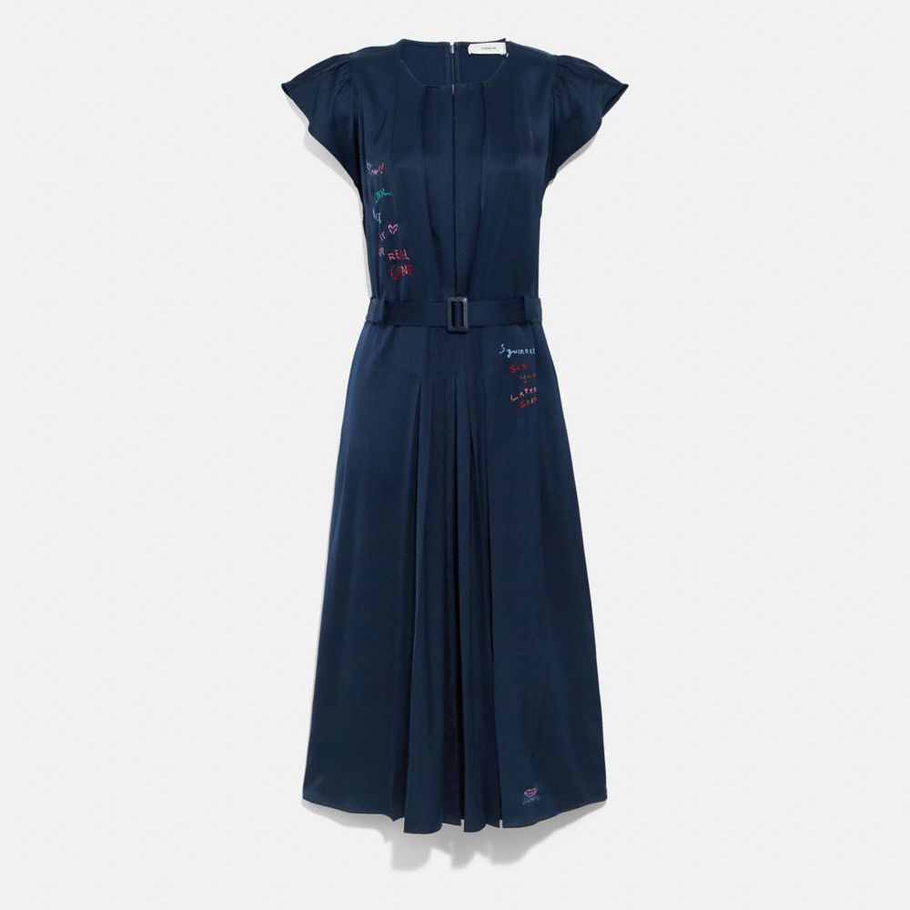 COACH® | Sleeveless Pleated Dress
