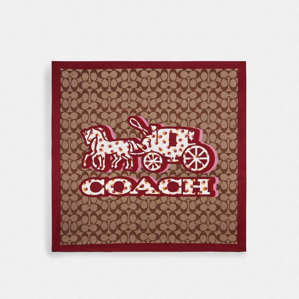 COACH® Outlet | Pop Floral Print Silk Bandana