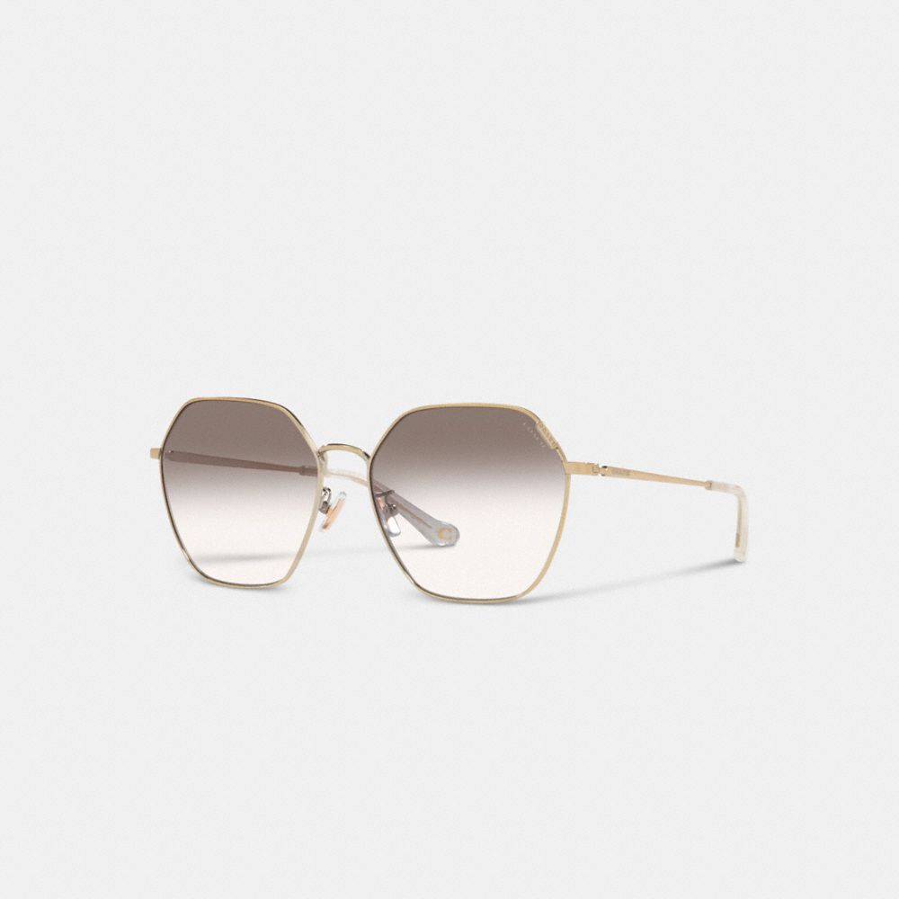Coach® Outlet Metal Hexagon Sunglasses