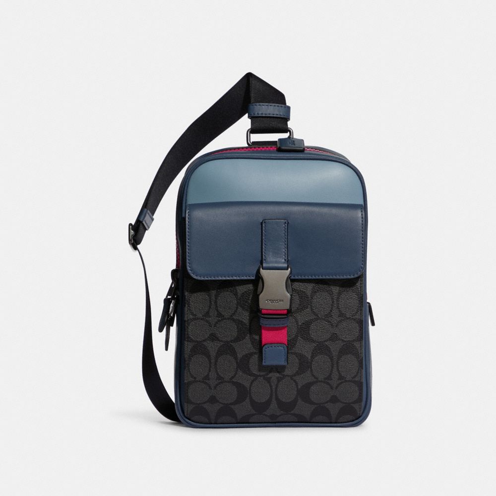 COACH® Outlet | Track Pack In Colorblock Signature Canvas