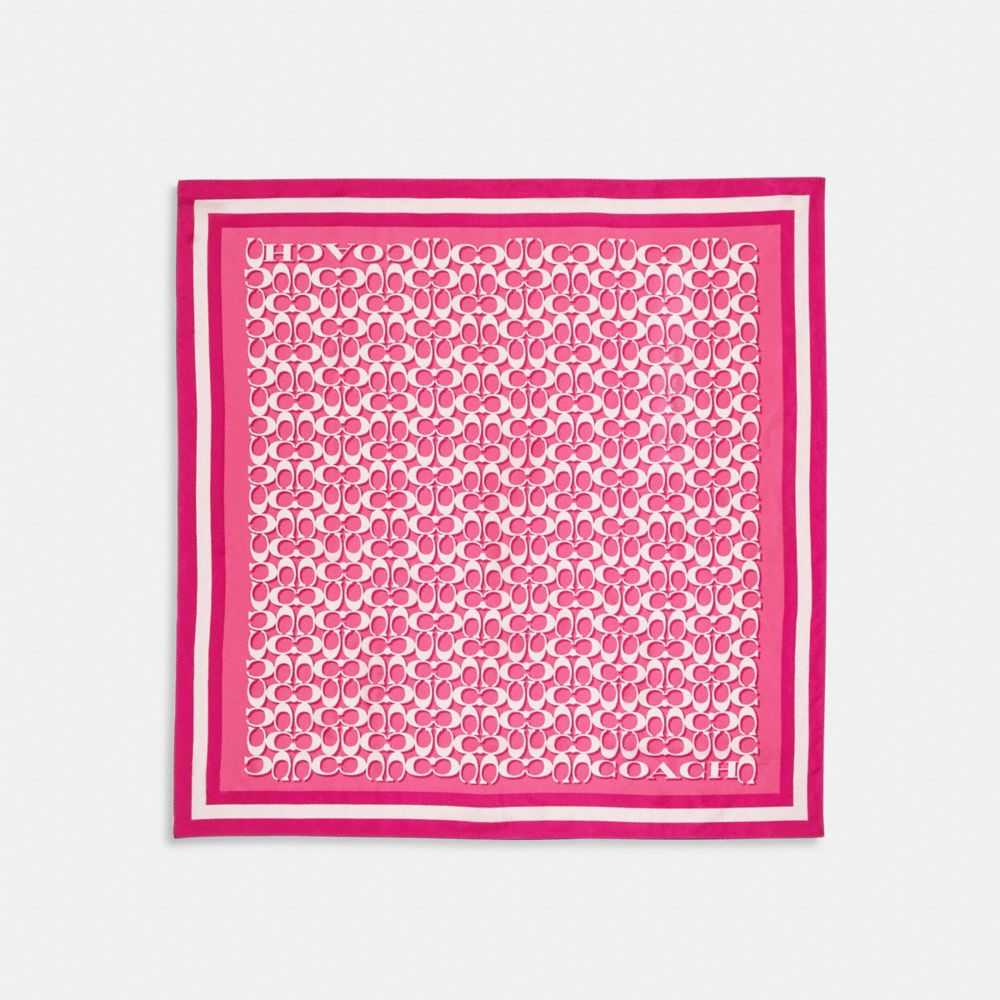 COACH® Outlet | Signature Print Silk Square Scarf
