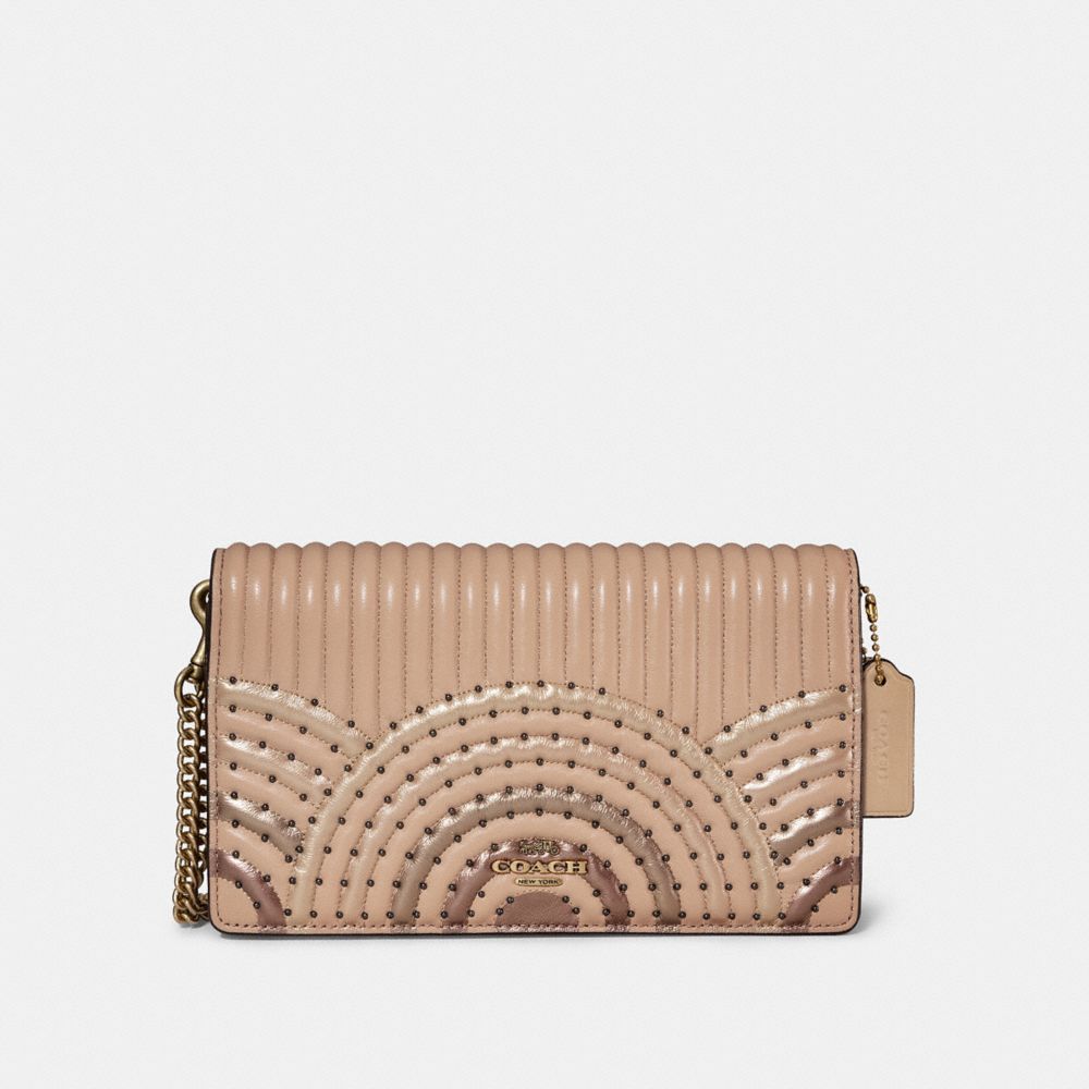 COACH® | Restored Callie Foldover Chain Clutch With Colorblock Deco ...