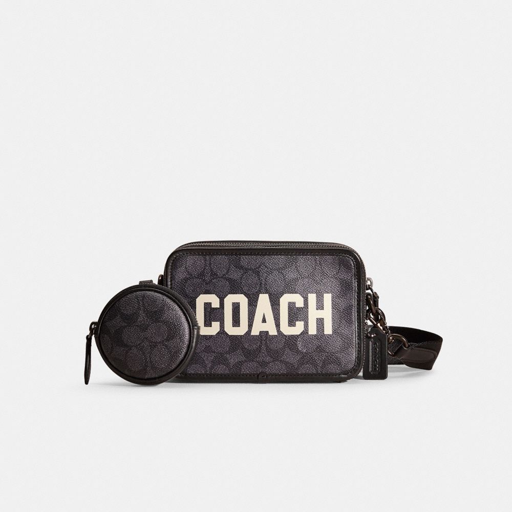 Coach Restored Charter Crossbody In Signature Canvas With Graphic In ...