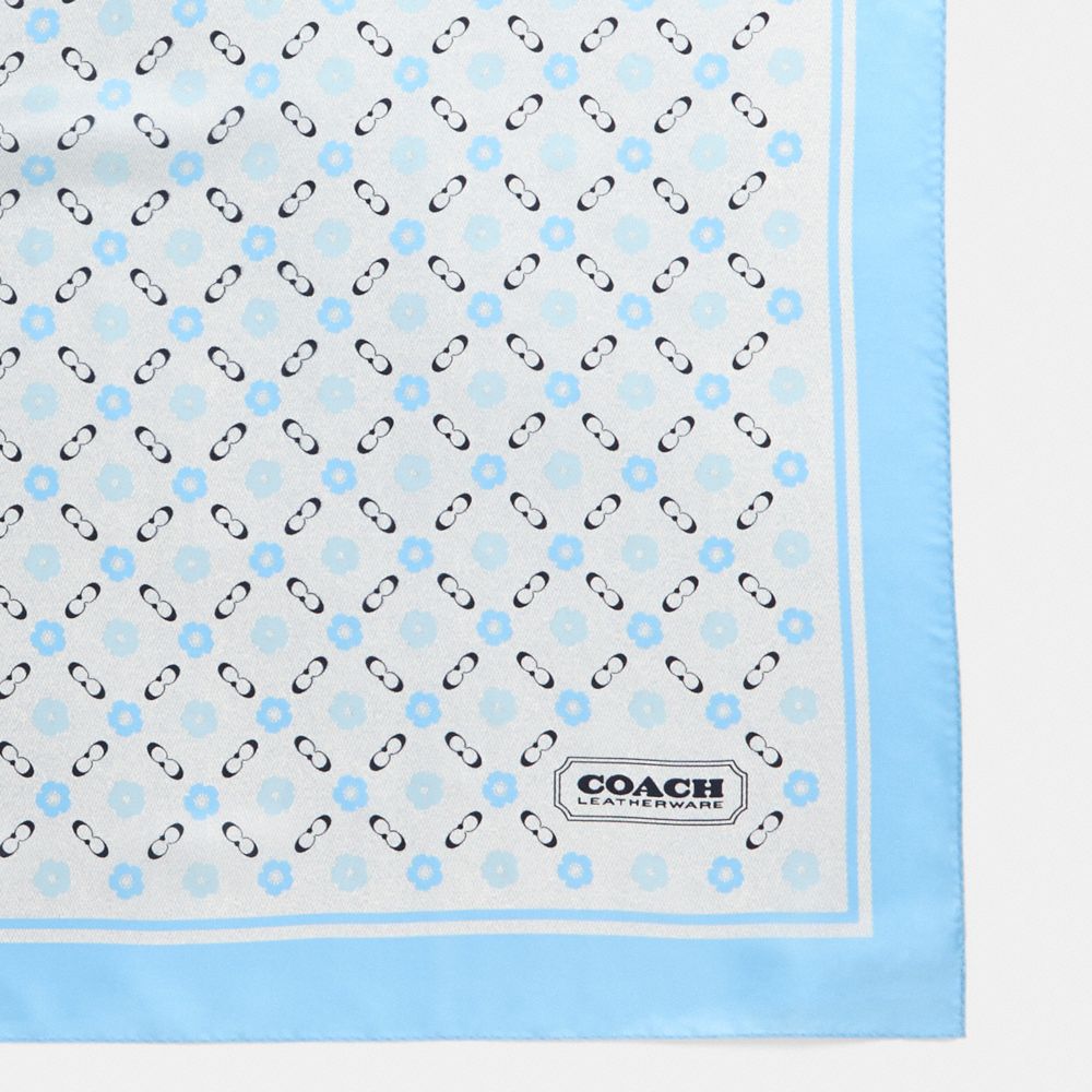 COACH® | Restored Tea Rose Print Silk Square Scarf