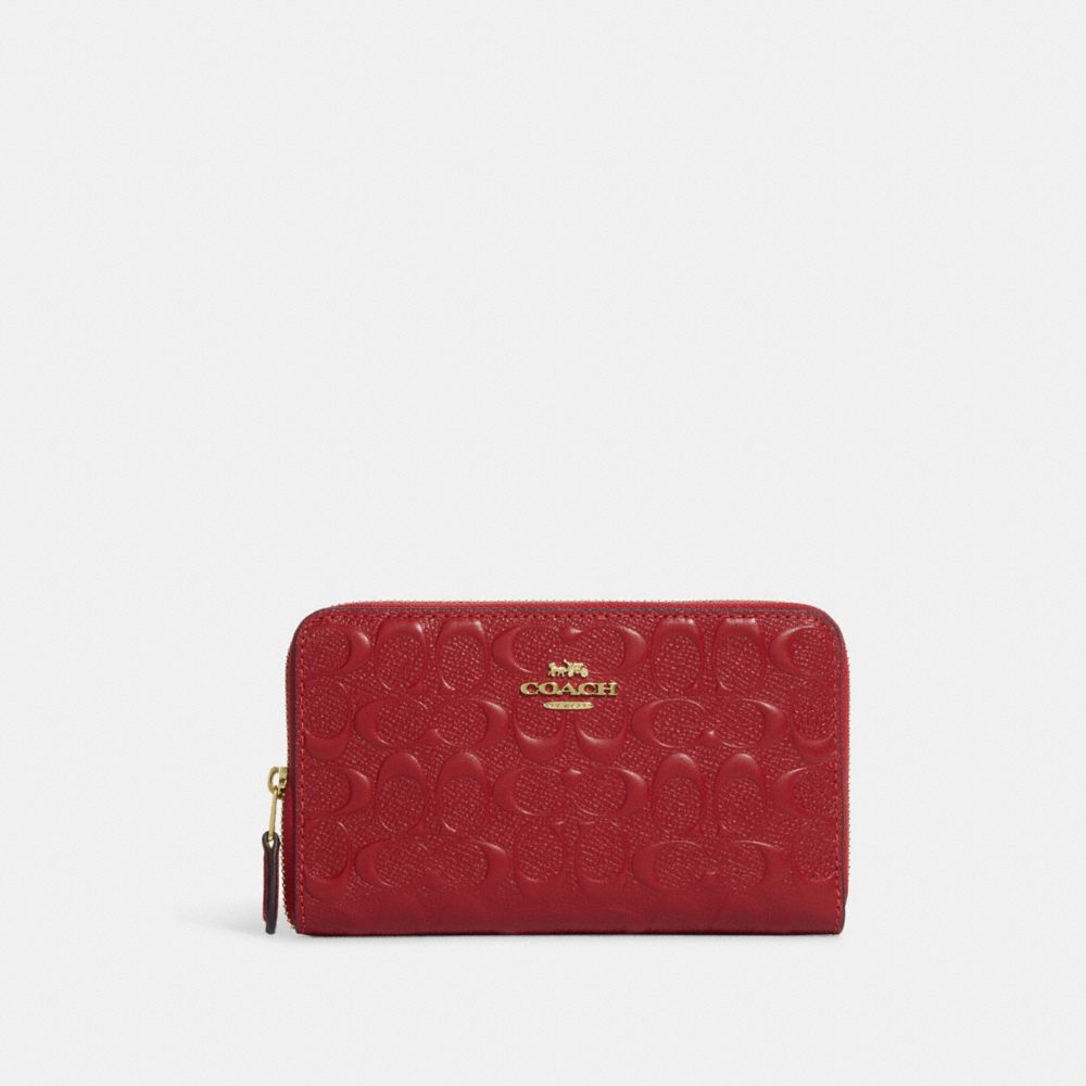 COACH® Outlet | Medium Id Zip Wallet In Signature Leather