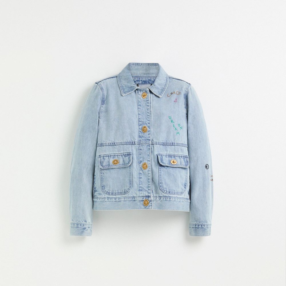 Coach Restored Washed Denim Jacket In Vintage Stone Wash | ModeSens
