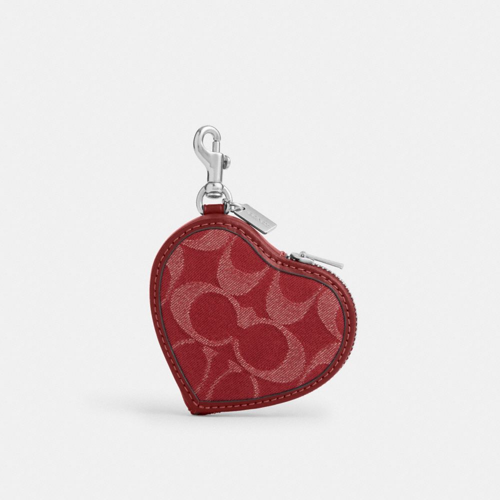 COACH® AL | Leave Heart Bag Charm In Signature Denim | Accessories ...