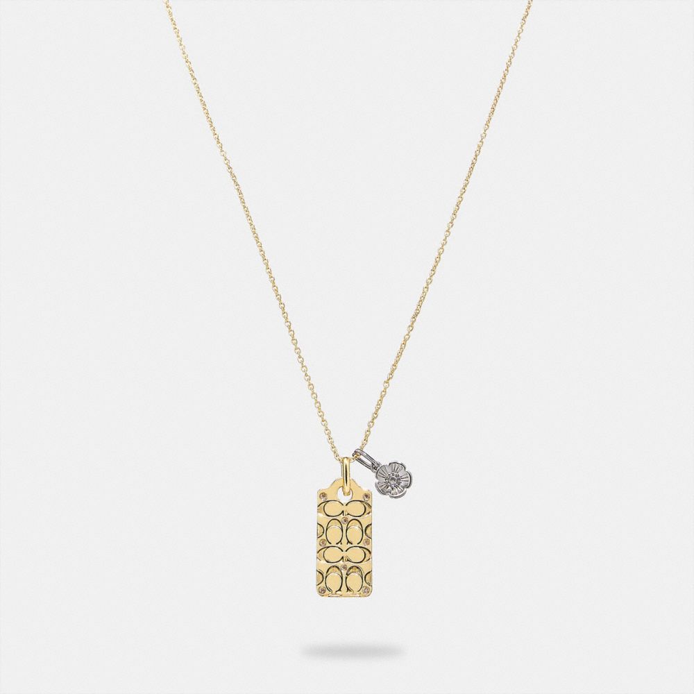 COACH® | Quilted Signature Pendant Necklace | COACH®