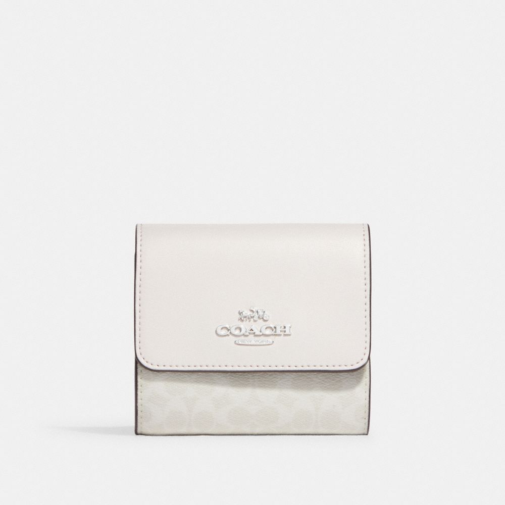 COACH® Outlet | Small Trifold Wallet In Colorblock Micro Signature Canvas
