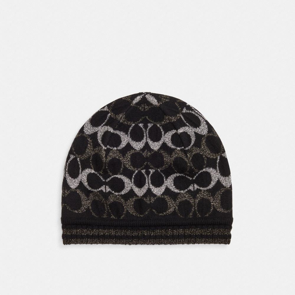 COACH® Outlet | Signature Metallic Knit Beanie