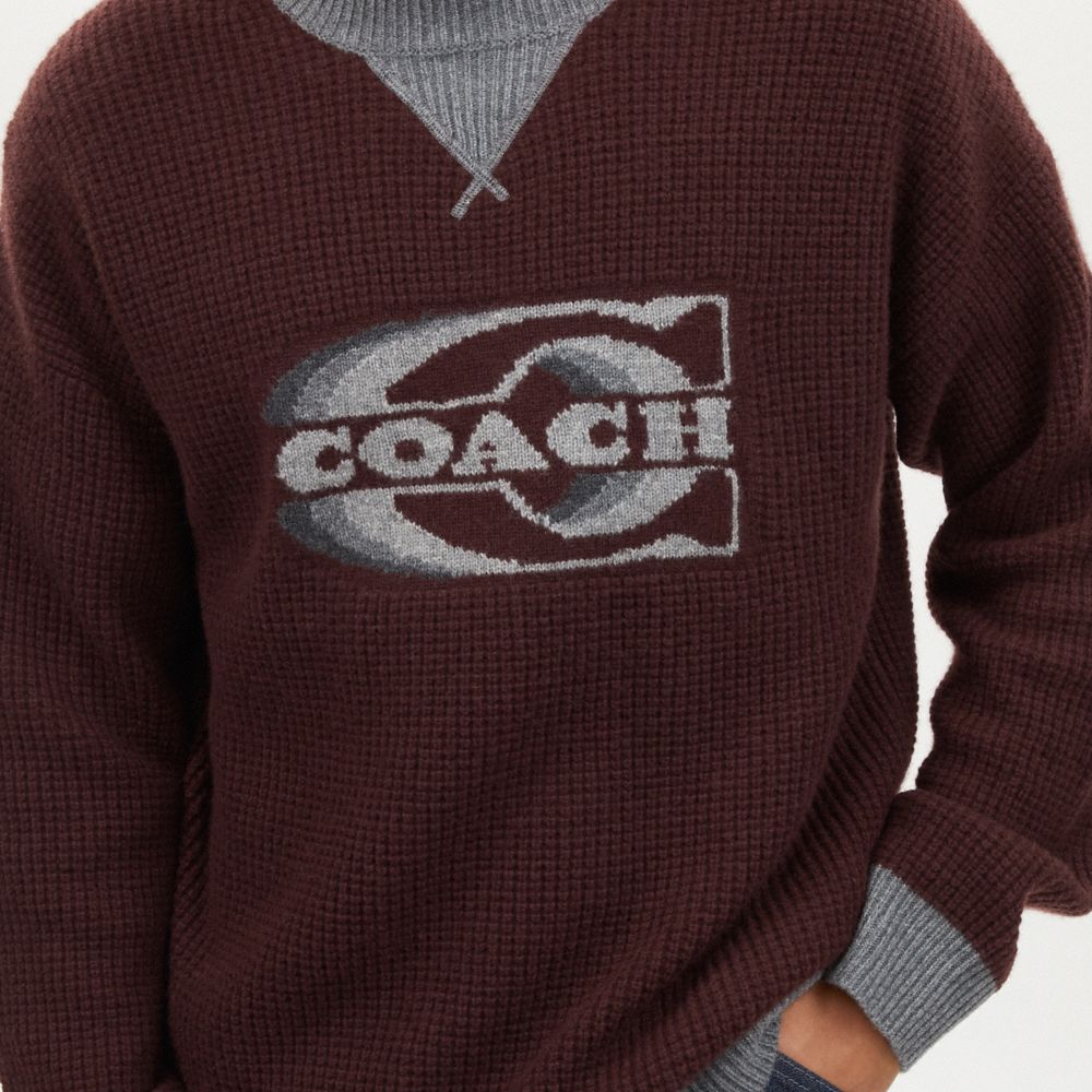Coach Gradient Signature Crewneck Sweater International Shipping