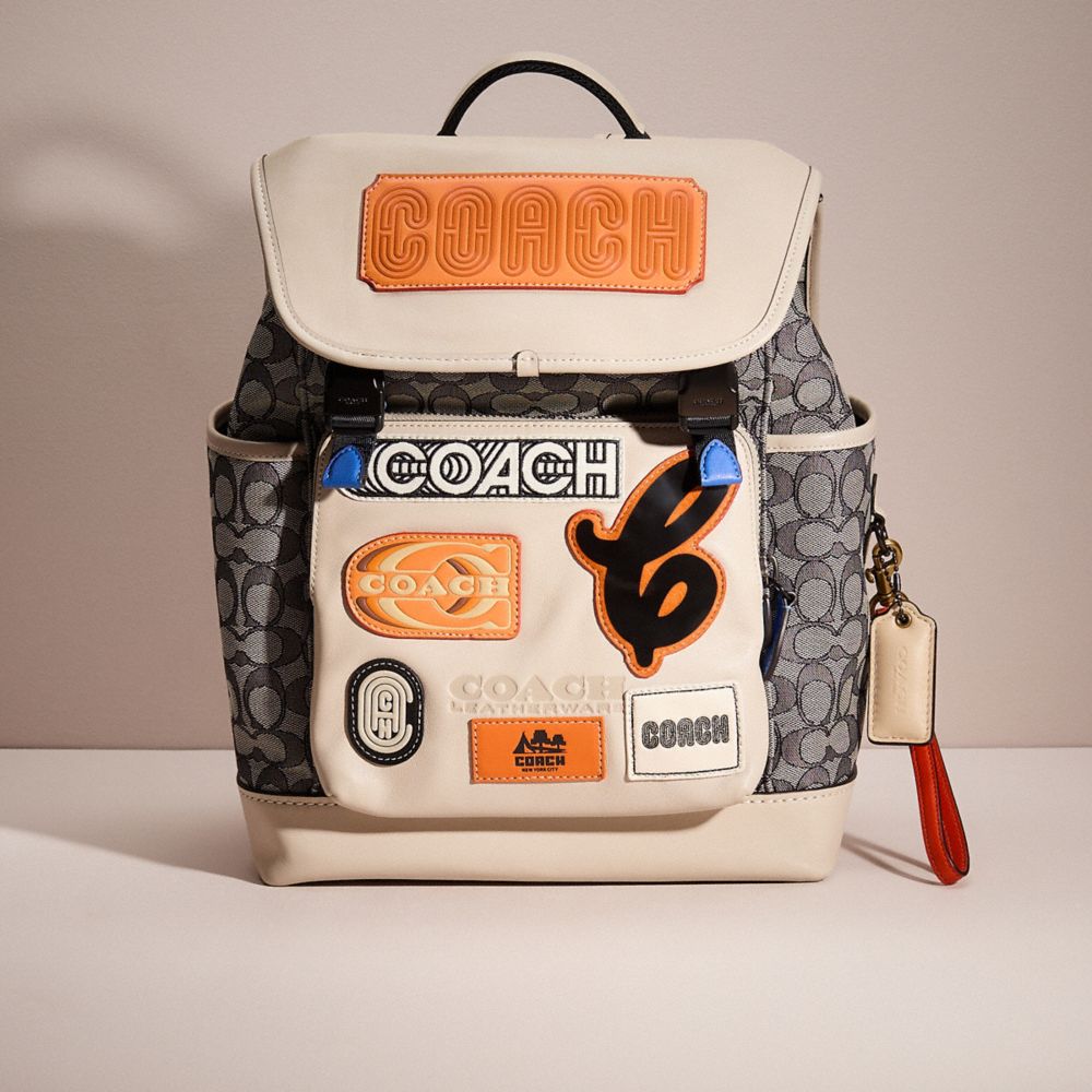 Upcrafted League Flap Backpack In Signature Jacquard | COACH®