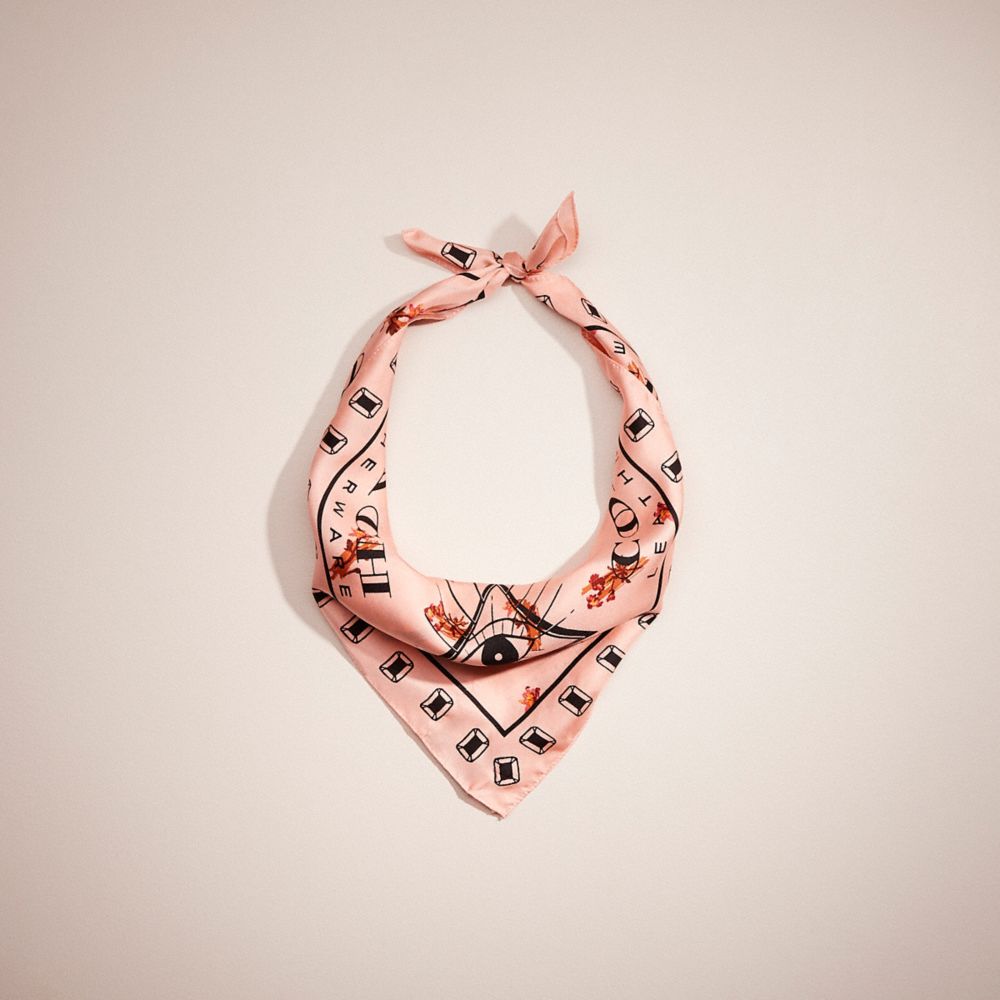 Restored Floral Pyramid Eye Silk Bandana | COACH®
