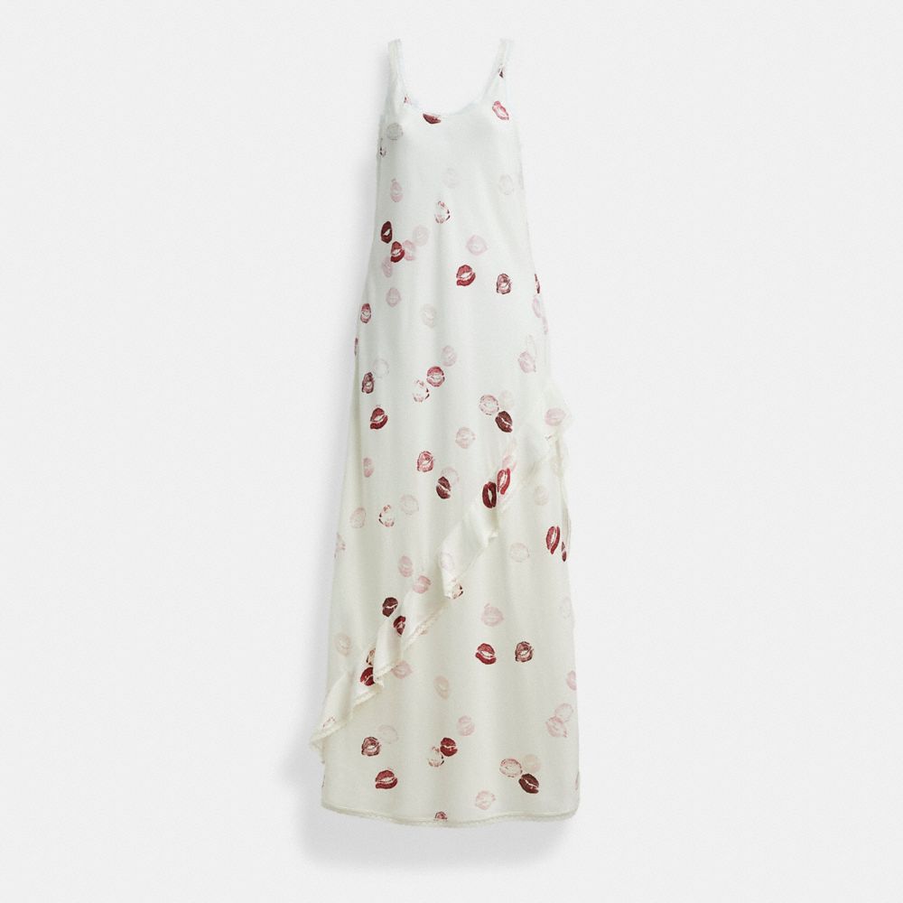 Printed Dress With Lace Trim | COACH®