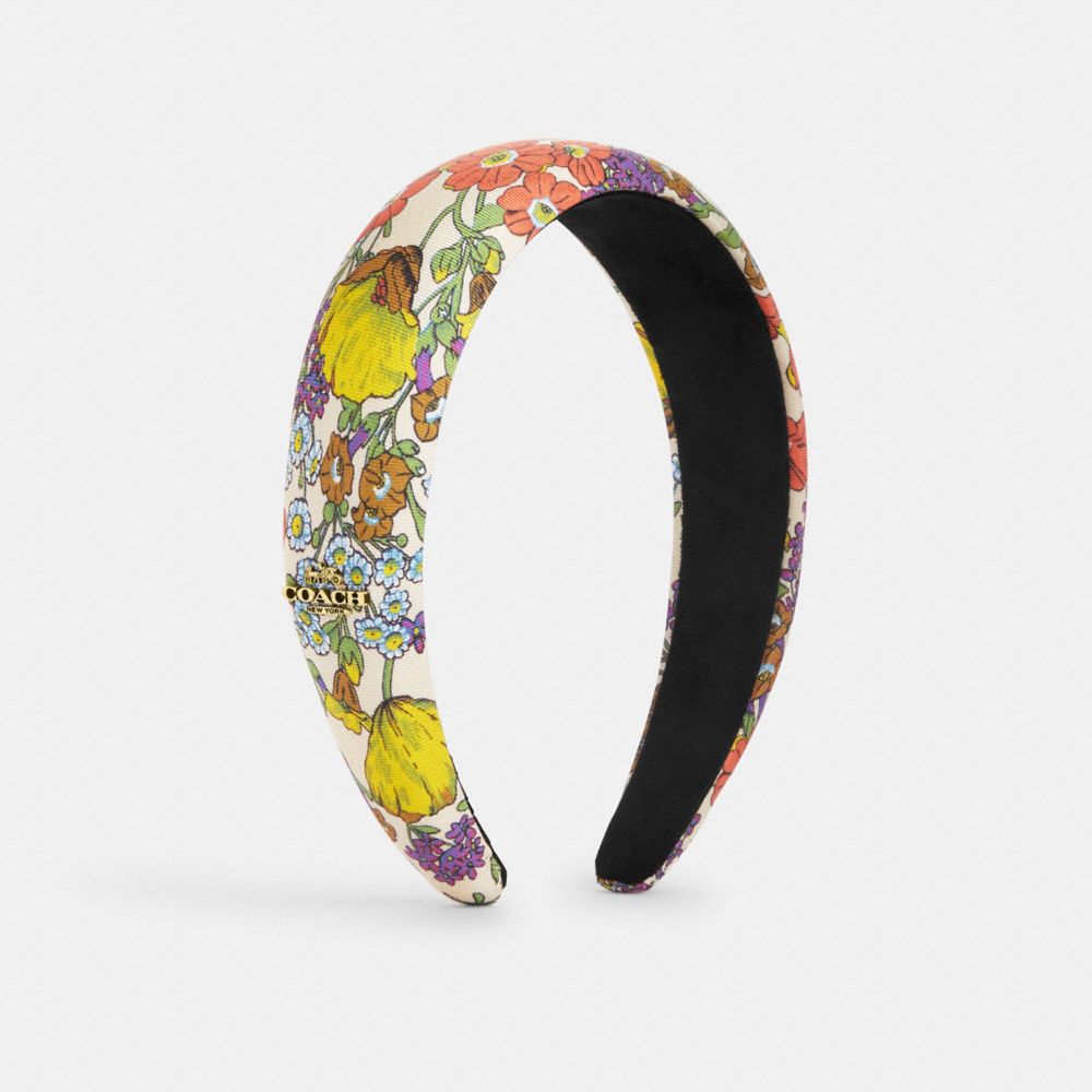 COACH Outlet Mixed Floral Print Silk Headband