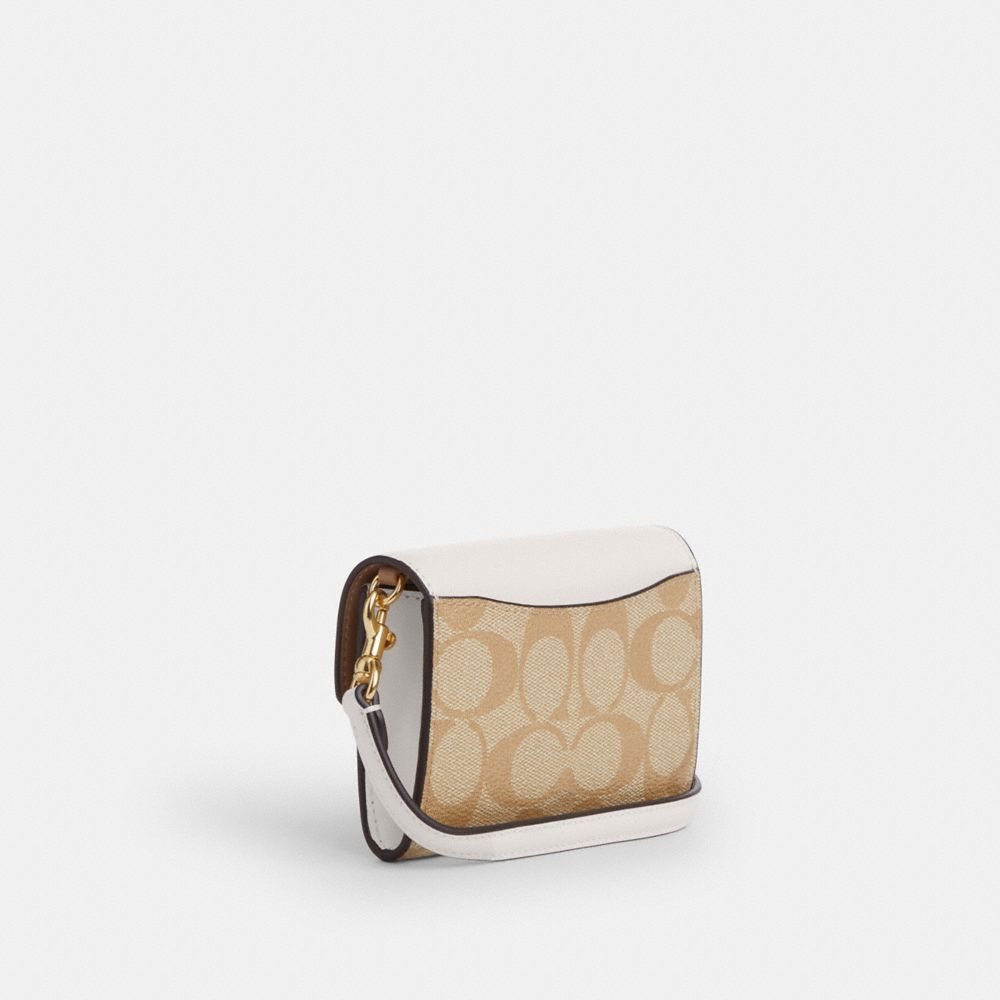 Coach Mini Envelope Wallet With Strap In Signature Canvas International ...