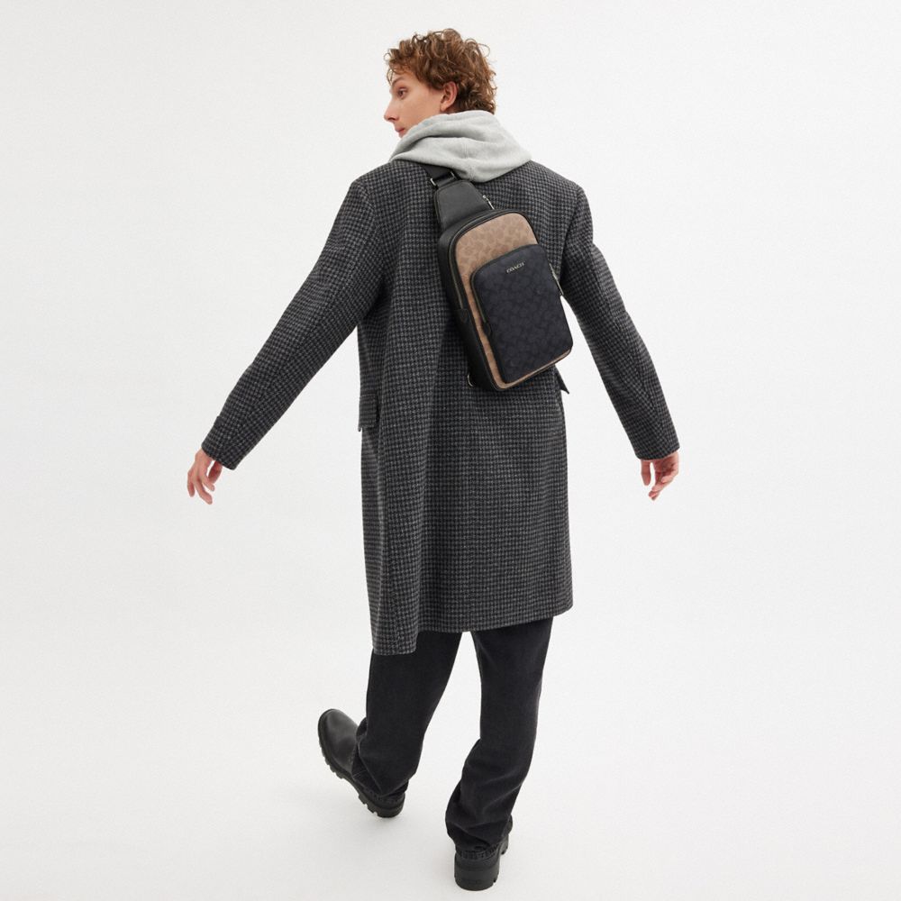 COACH® GB | Ethan Pack In Blocked Signature Canvas