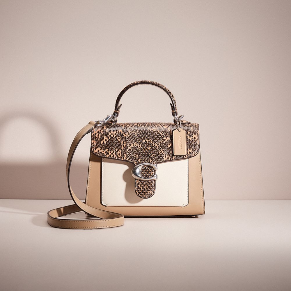 Restored Tabby Top Handle 20 In Colorblock With Snakeskin Detail | COACH®