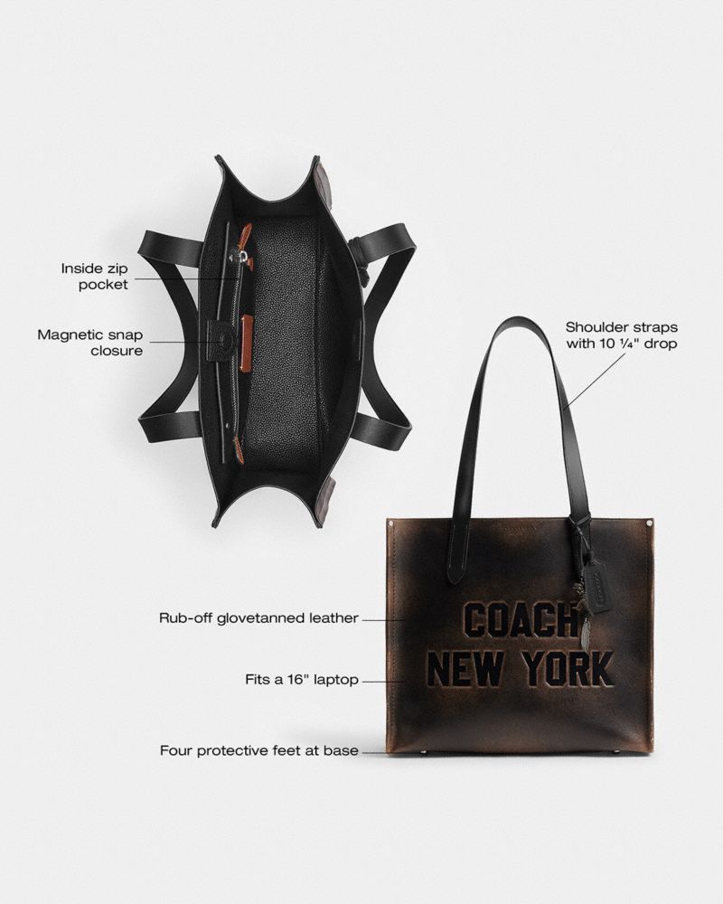 COACH® | Relay Tote Bag In Loved Leather