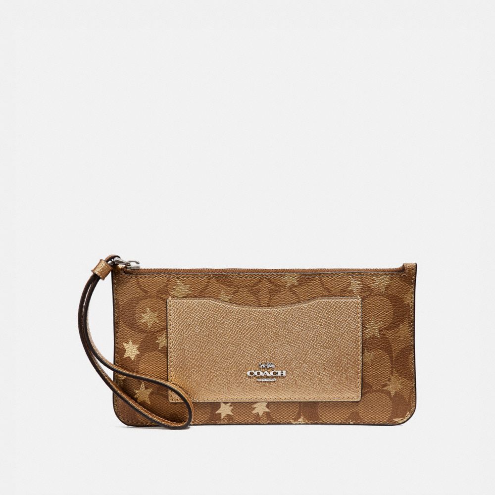 COACH® Outlet | Zip Top Wallet In Signature Canvas With Pop Star Print