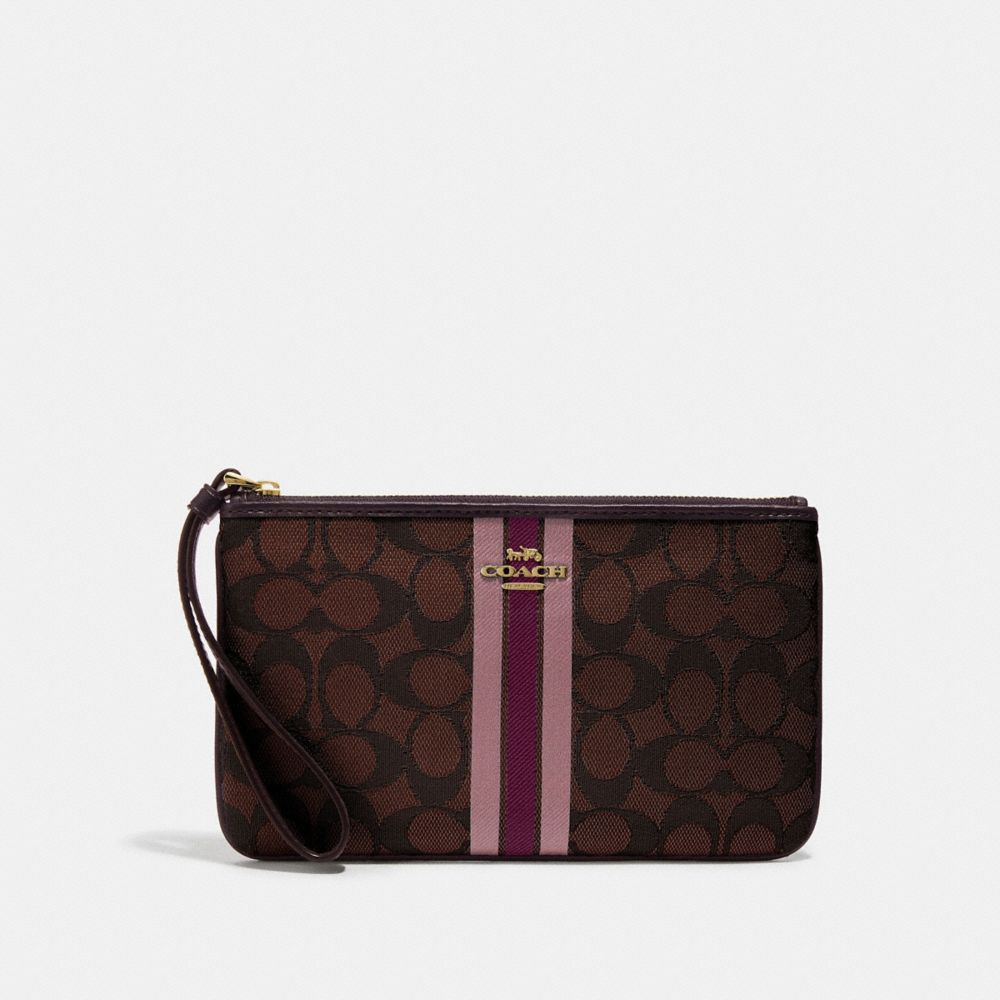 COACH® Outlet | COACH® Outlet | Large Wristlet In Signature Jacquard ...