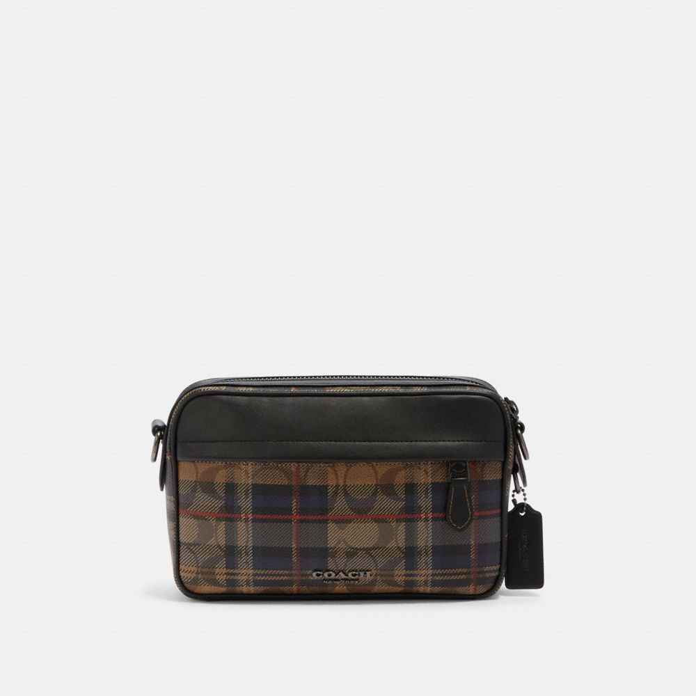 COACH® Outlet | Graham Crossbody In Signature Canvas With Plaid Print