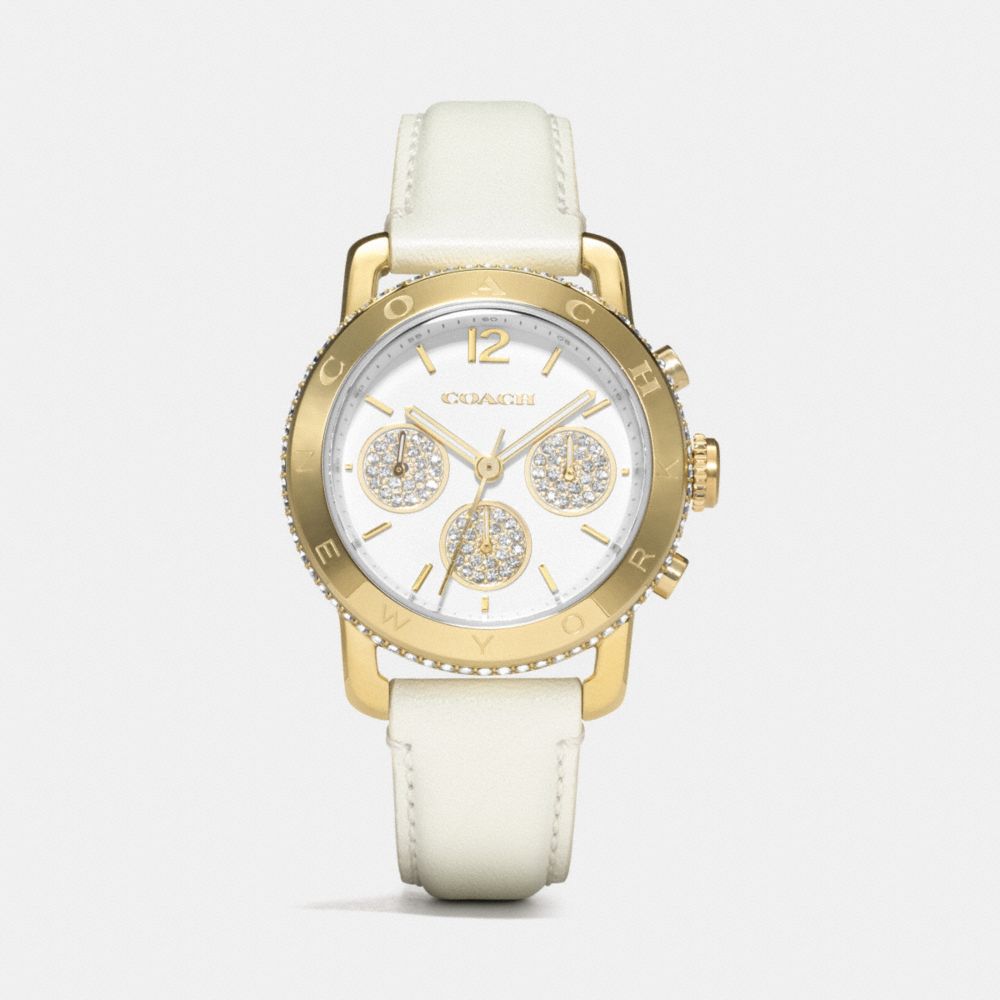 COACH® | Legacy Sport Chrono Gold Plated Strap Watch