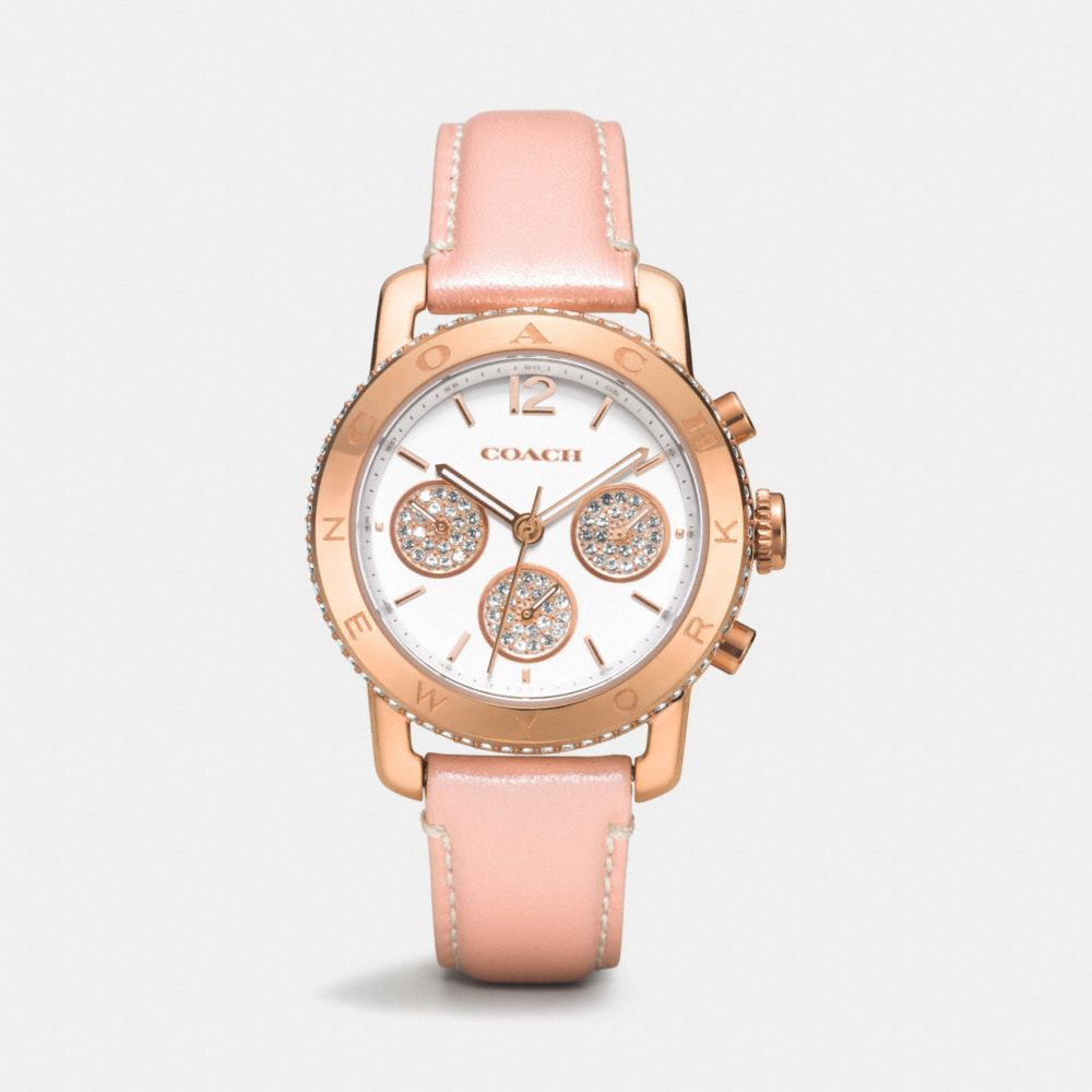 COACH® | Legacy Sport Chrono Rose Gold Strap Watch